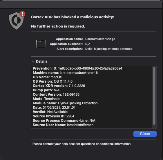 Solved: LIVEcommunity - Cortex XDR for Mac version 7.4.0 - LIVEcommunity - 410227